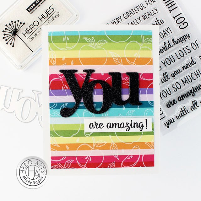 Rainbow Striped Card – Hero Arts