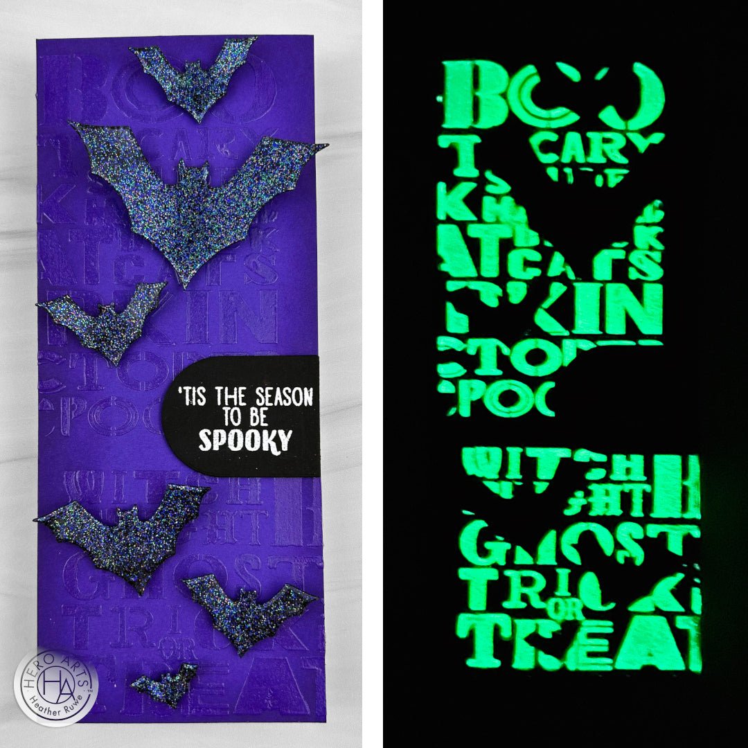 Spooky Glow-in-the-Dark Slimline Card – Hero Arts