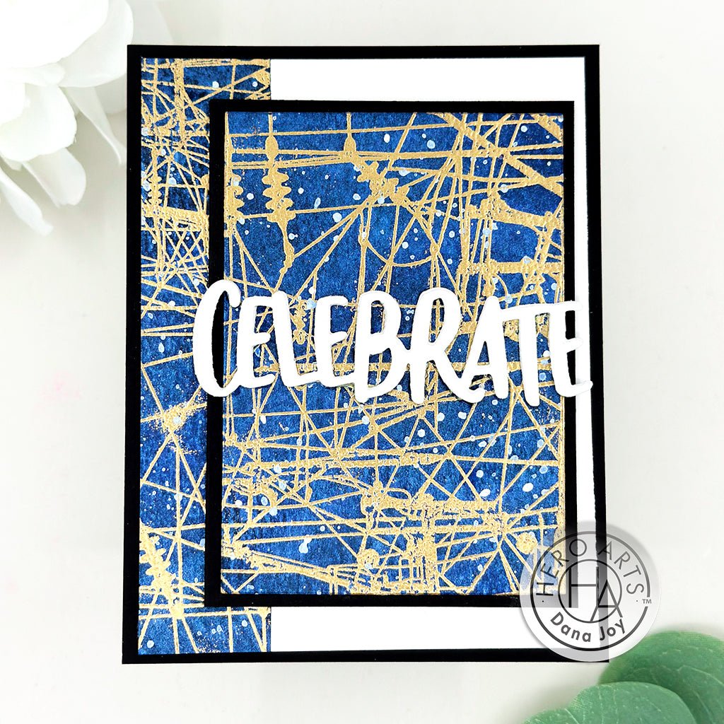 Abstract Background with Power Lines Cling Stamp | Hero Arts