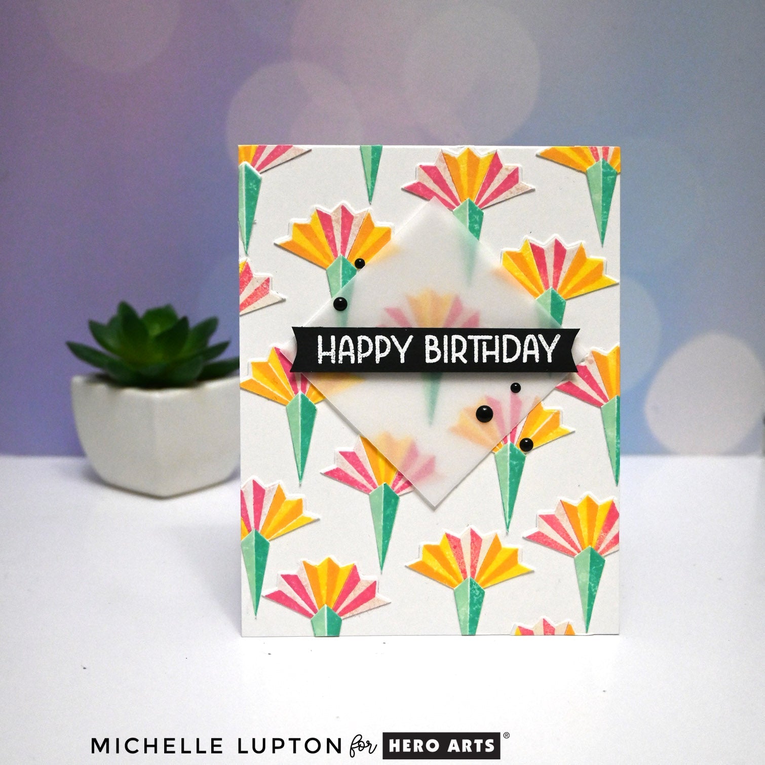 Birthday Flowers from creative cutting of Party Fans! – Hero Arts