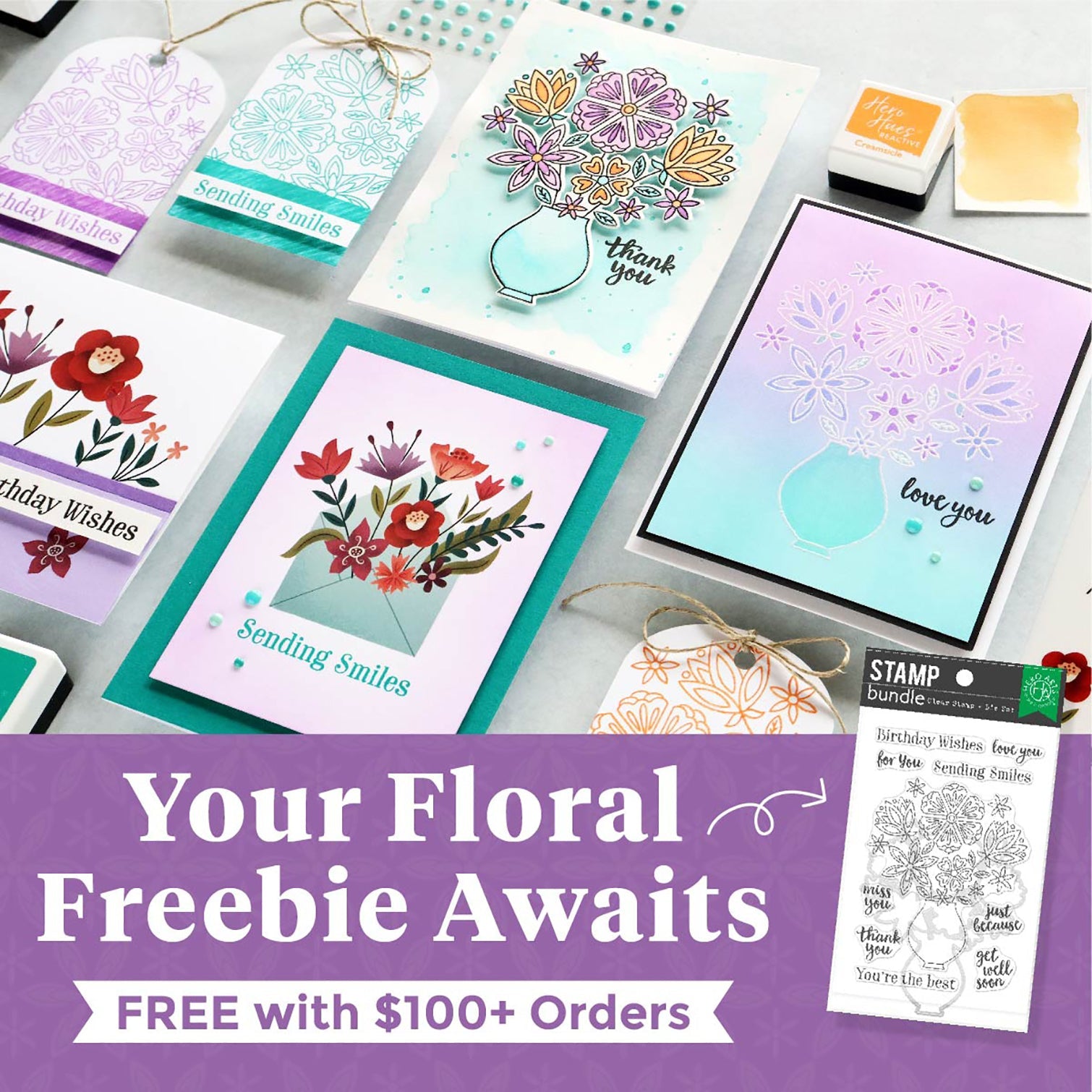 Get a FREE Stamp & Die Set with Purchase – Hero Arts