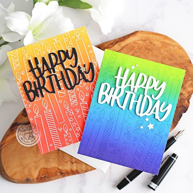 Heat Embossing With One Powder Two Ways – Hero Arts