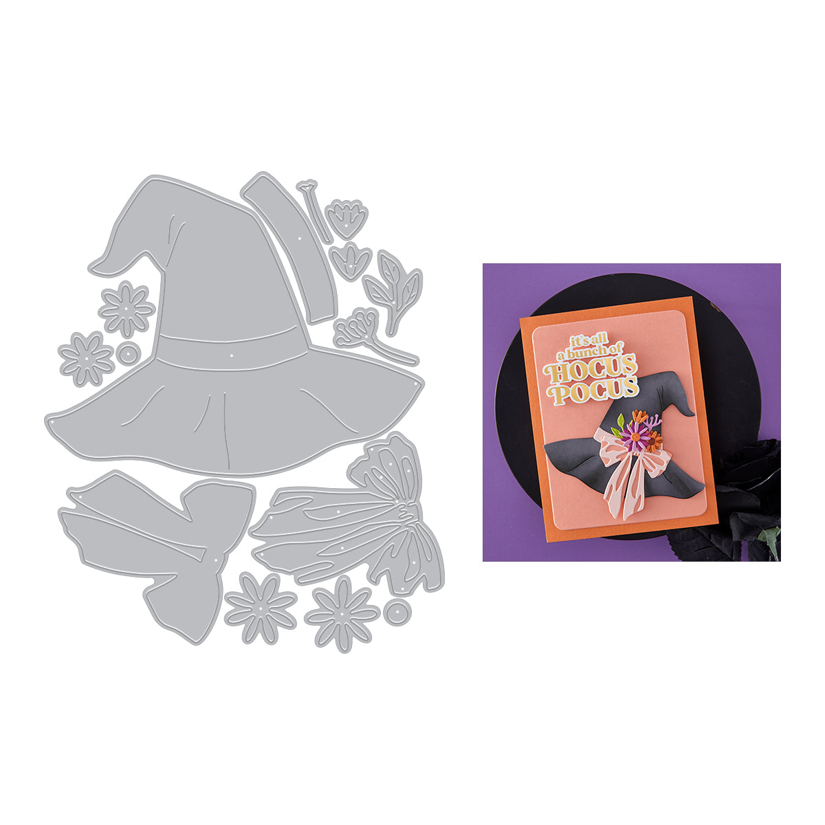 Hero Arts The Witch’s Hat Etched Dies from the Hocus Pocus Collection ...