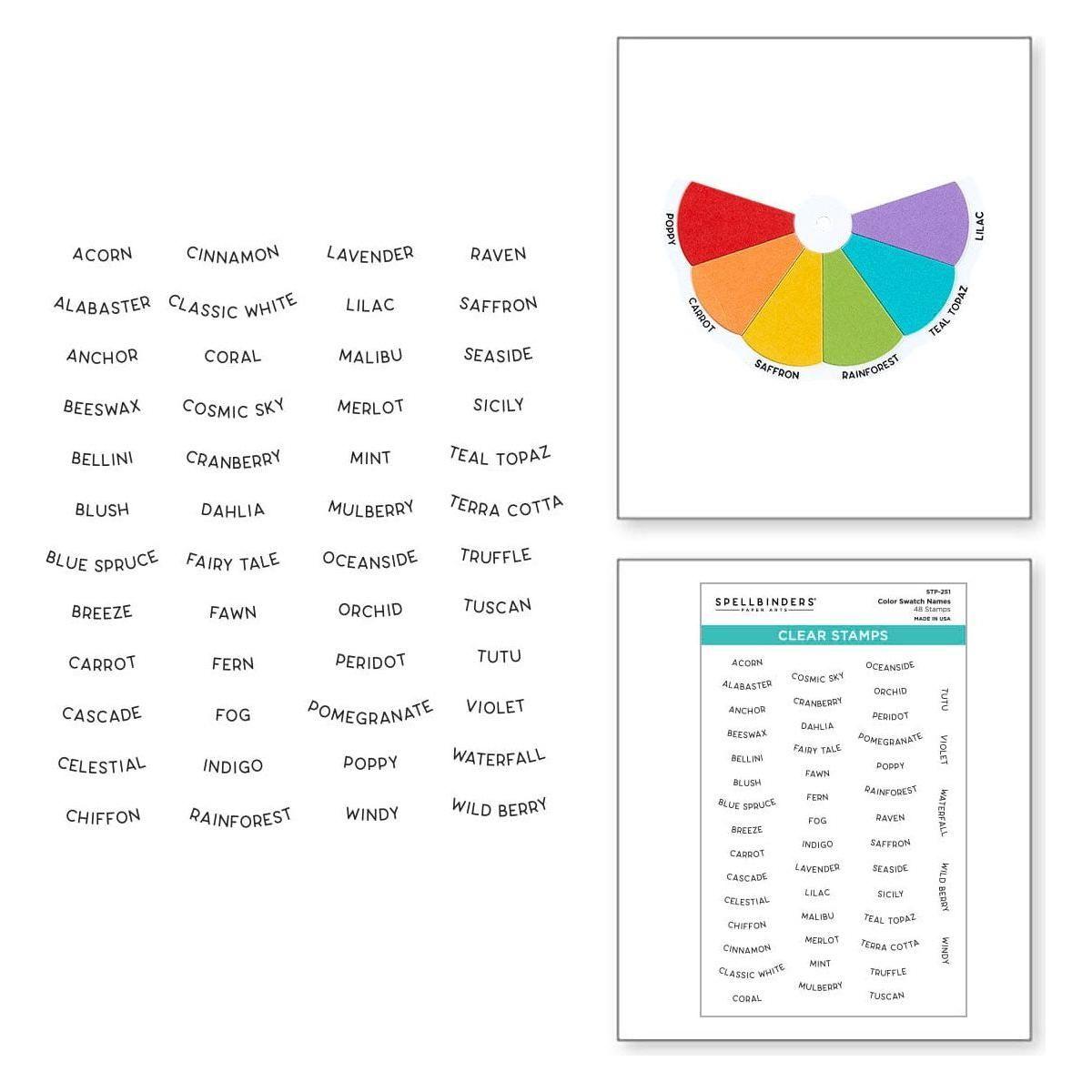 Color Swatch Names Clear Stamp Set from the ColorWheel Swatch Party ...