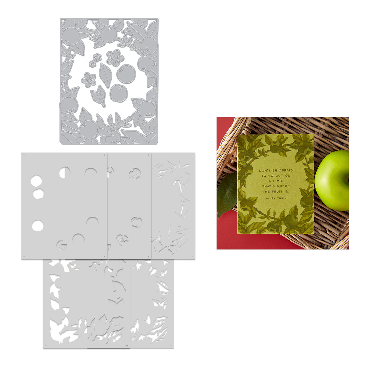 Apple Frame Etched Dies from the I Pick You Collection | Spellbinders ...