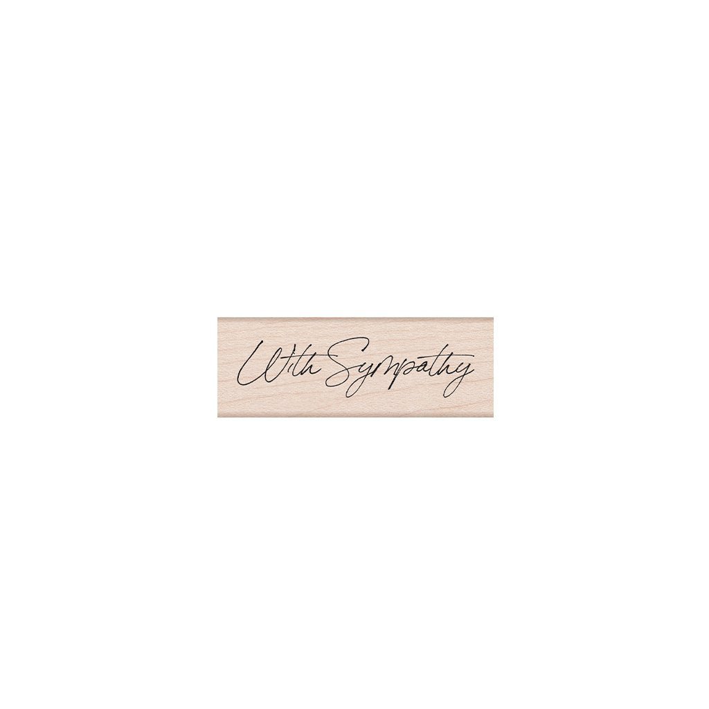 Cursive With Sympathy Woodblock Stamp – Hero Arts