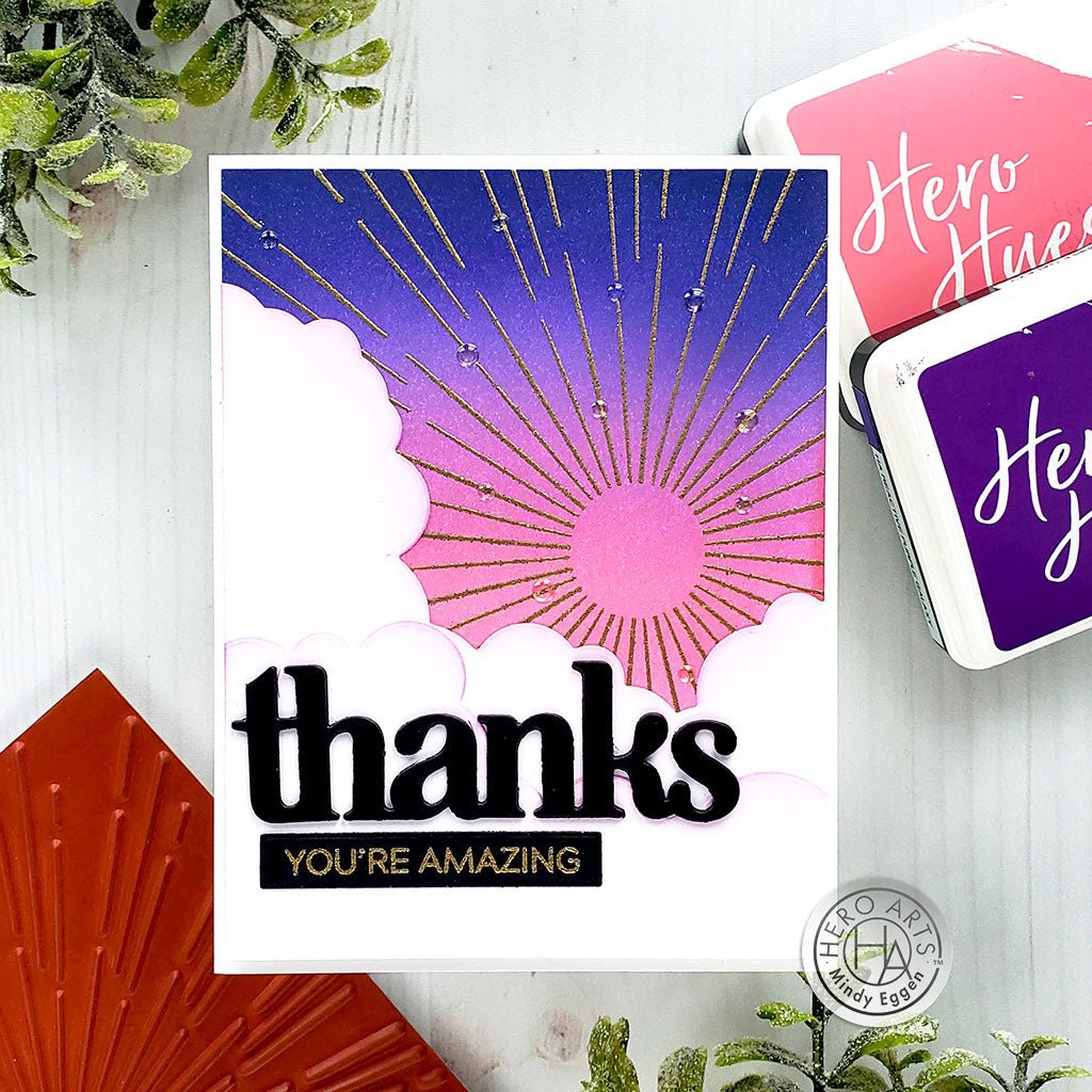 CG844 Sun Ray Bold Prints | Hero Arts