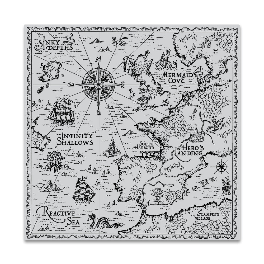 CG884 Antique Hero Map Bold Prints | Hero Arts