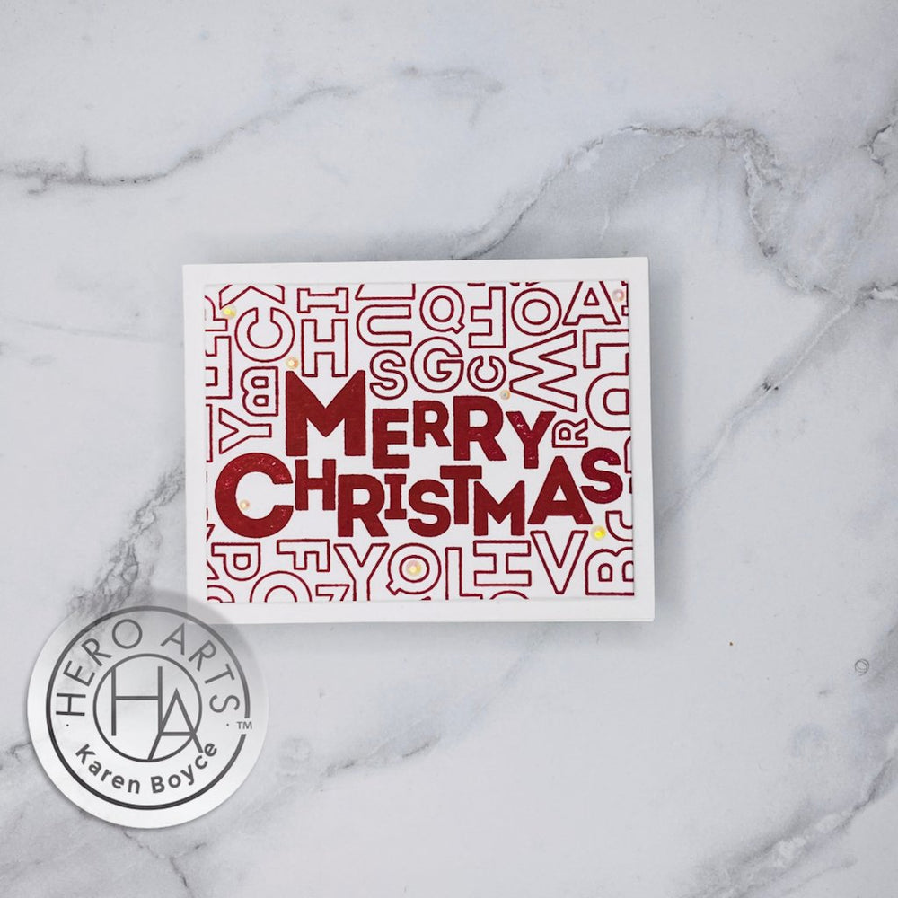 CG921 Merry Christmas Letter Bold Prints | Hero Arts