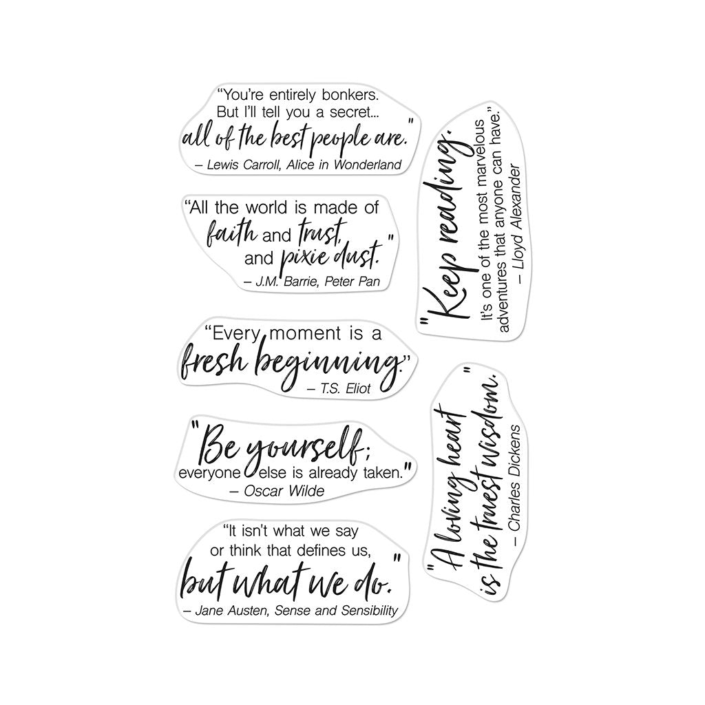 Literary Quotes Clear Stamp Set – Hero Arts