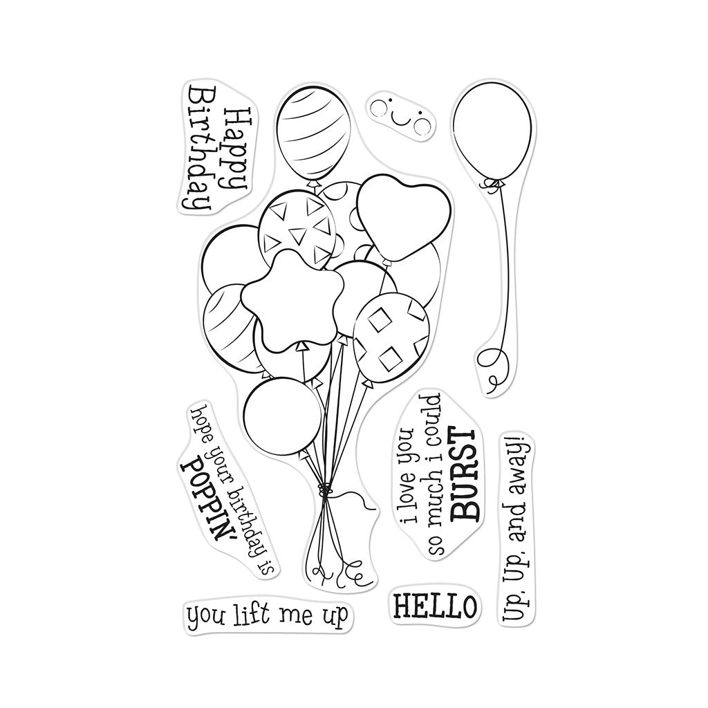 Bunch of Balloons Clear Stamp Set – Hero Arts