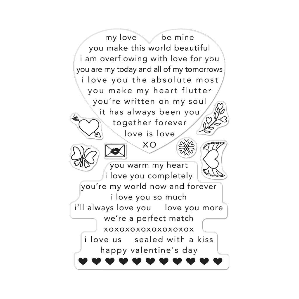 Loving Sentiment Strips Clear Stamp Set – Hero Arts