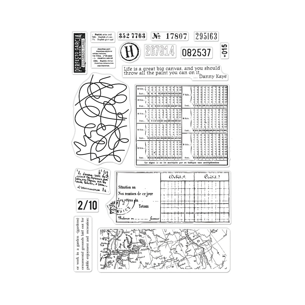 Vintage Map and Ledger Clear Stamp Set – Hero Arts