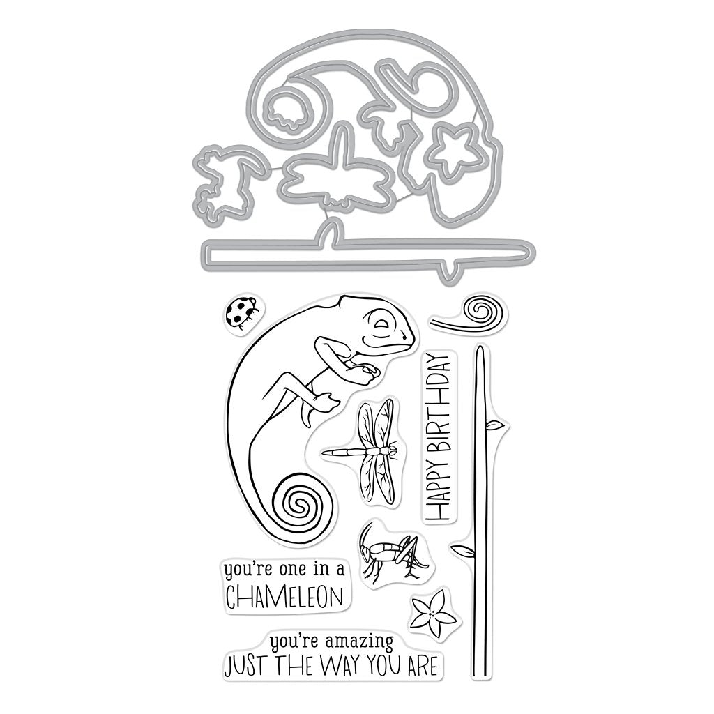 Chameleon Stamp & Cut Set – Hero Arts