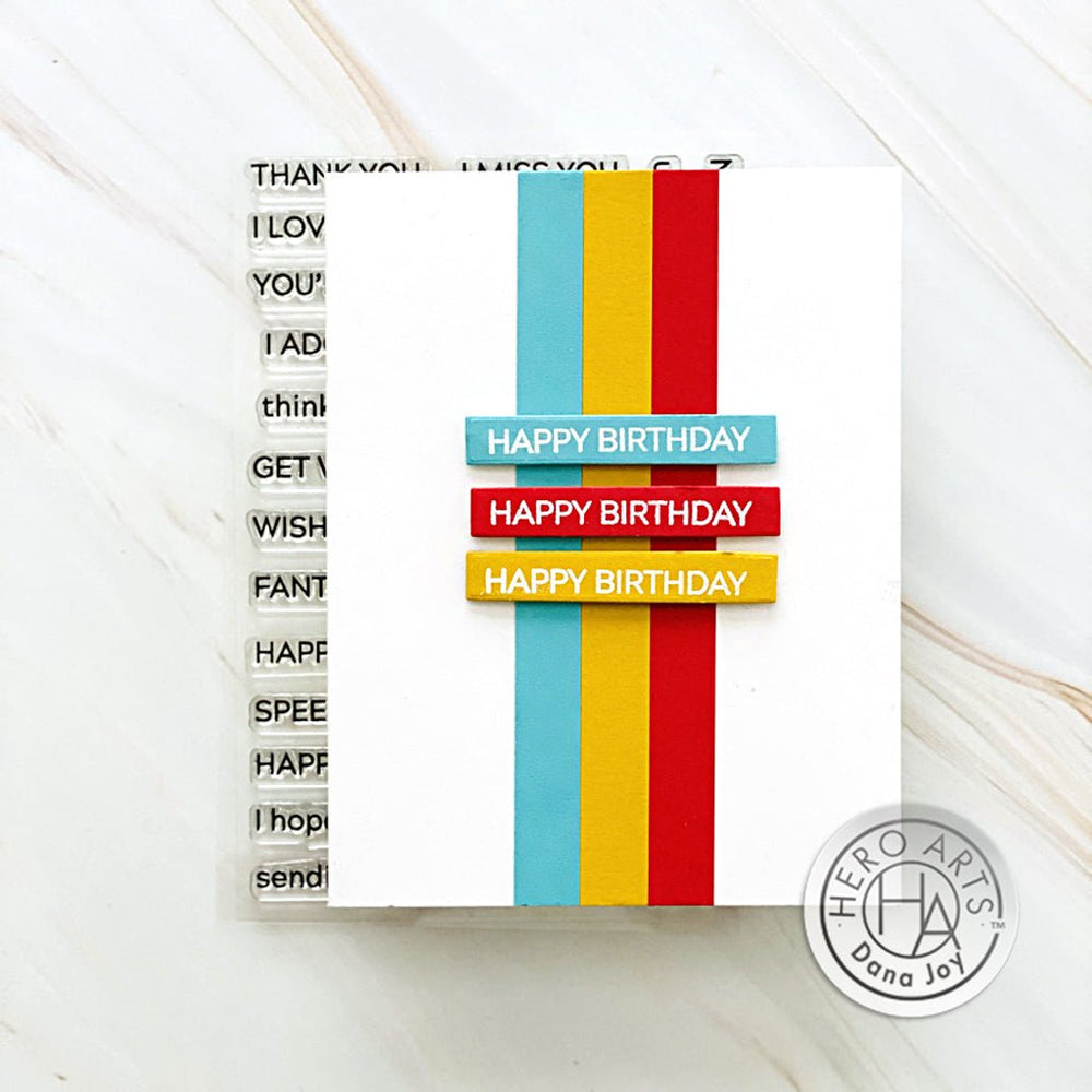 DC286 Message Strips Stamp & Cut XL | Hero Arts
