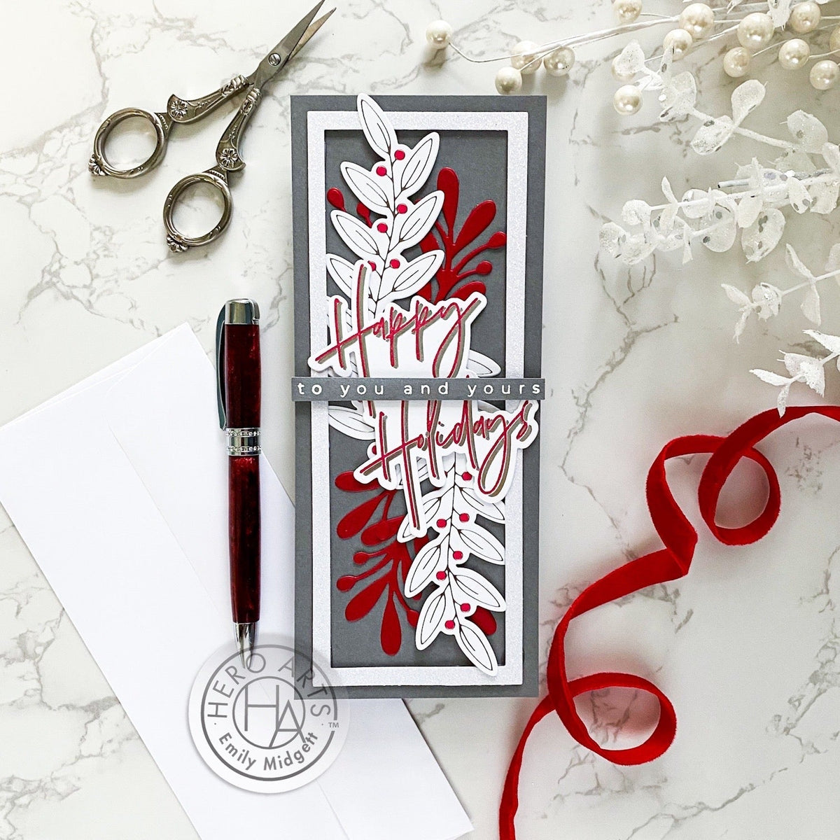 DC301 Holly Berries Stamp & Cut XL | Hero Arts