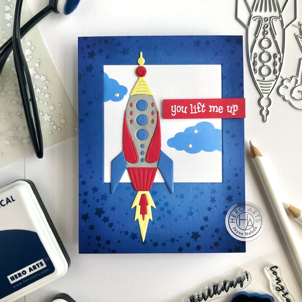 DF100 Space Rocket Fancy Dies (B) | Hero Arts