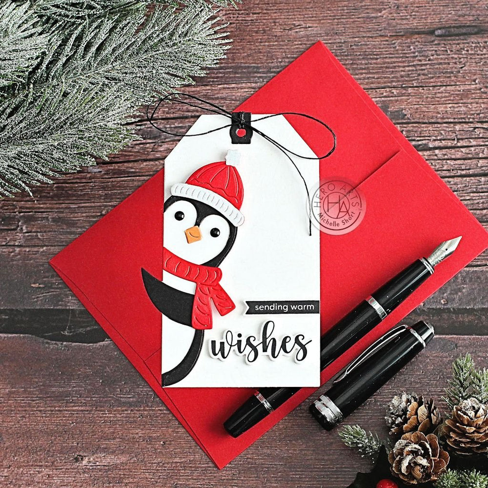 DF212 Peeking Penguin Fancy Die (B) | Hero Arts