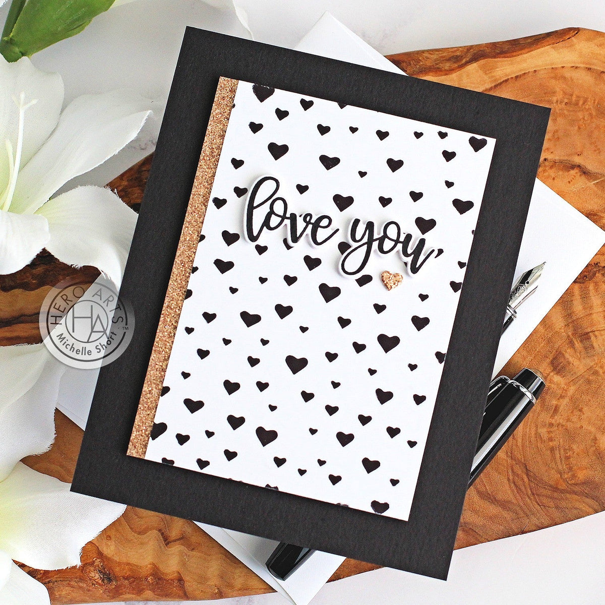 PS323 Hero Hues Premium Cardstock Pitch Black | Hero Arts