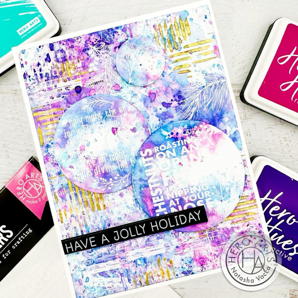 RT121 White Holiday Collage Hero Transfers | Hero Arts