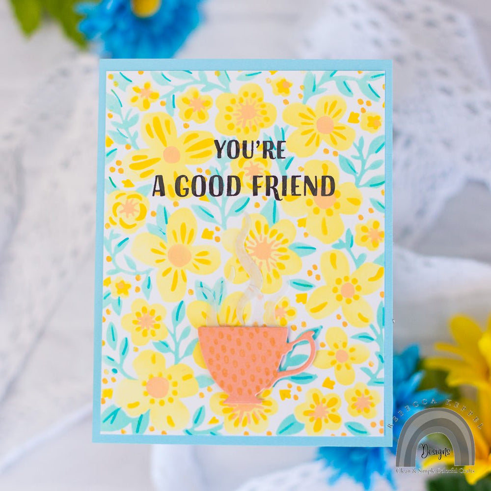 SA232 Color Layering Bold Flowers Stencils | Hero Arts