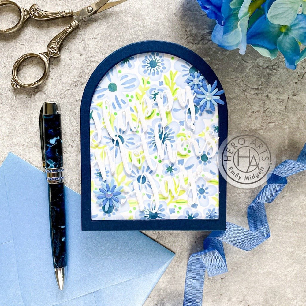 SA232 Color Layering Bold Flowers Stencils | Hero Arts