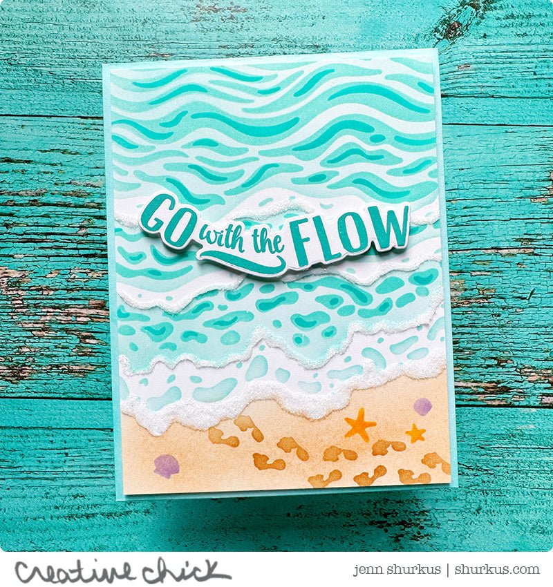 SA247 Color Layering Beach Floor Stencils | Hero Arts