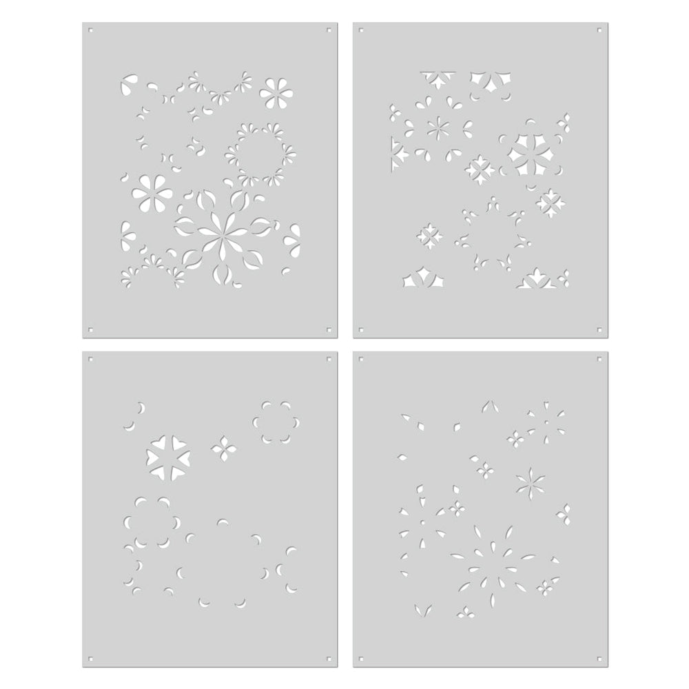 SA263 Color Layering Mandala Flower Pattern Stencils | Hero Arts