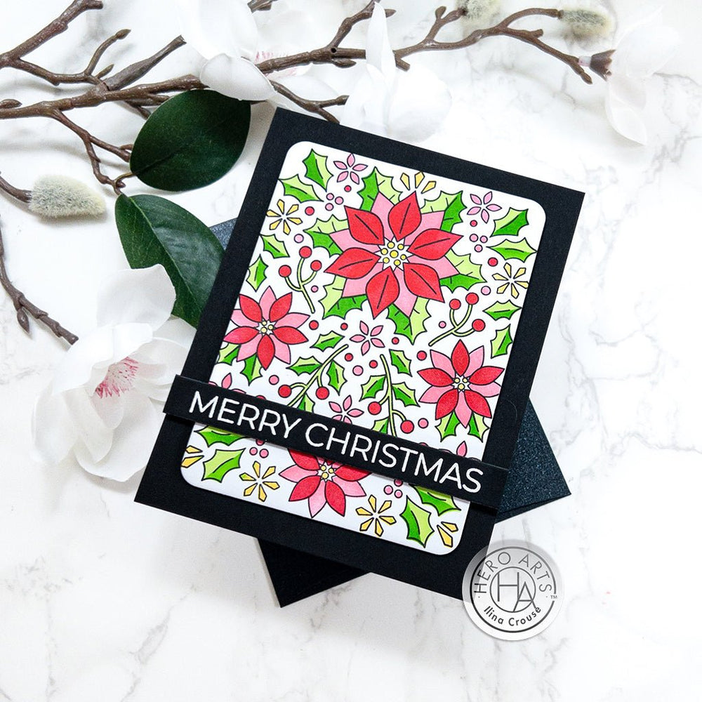SA284 Color Layering Poinsettia Pattern Stencils | Hero Arts