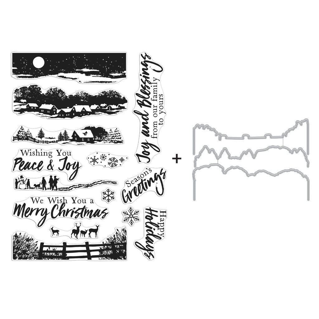 Winter Scene Stamp & Cut – Hero Arts
