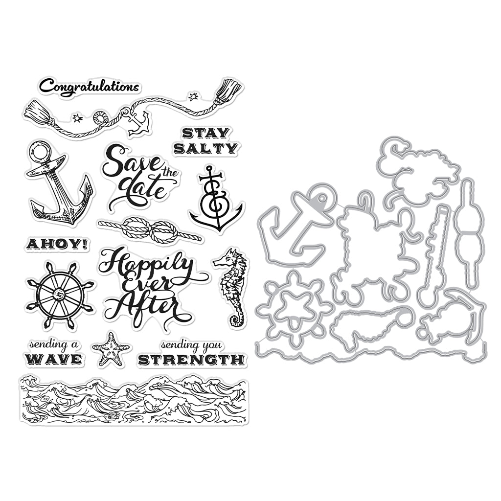Nautical Messages Stamp & Cut – Hero Arts